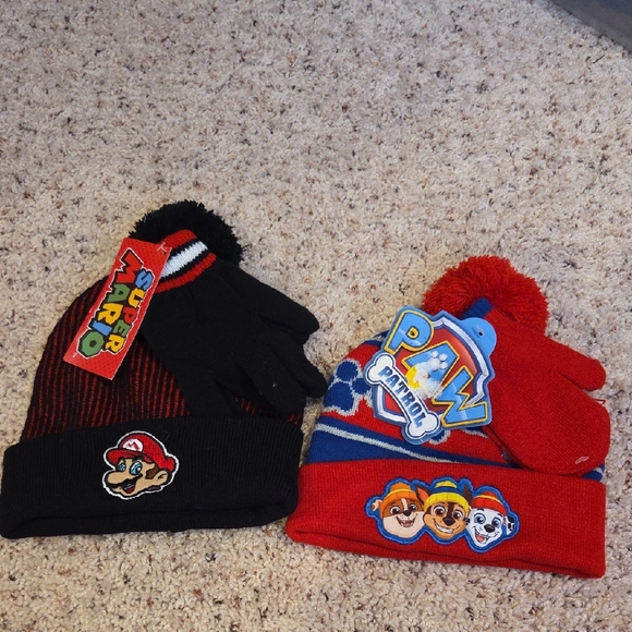 Nintendo | Accessories | Super Mario And Paw Patrol Kids Winter Hat And ...